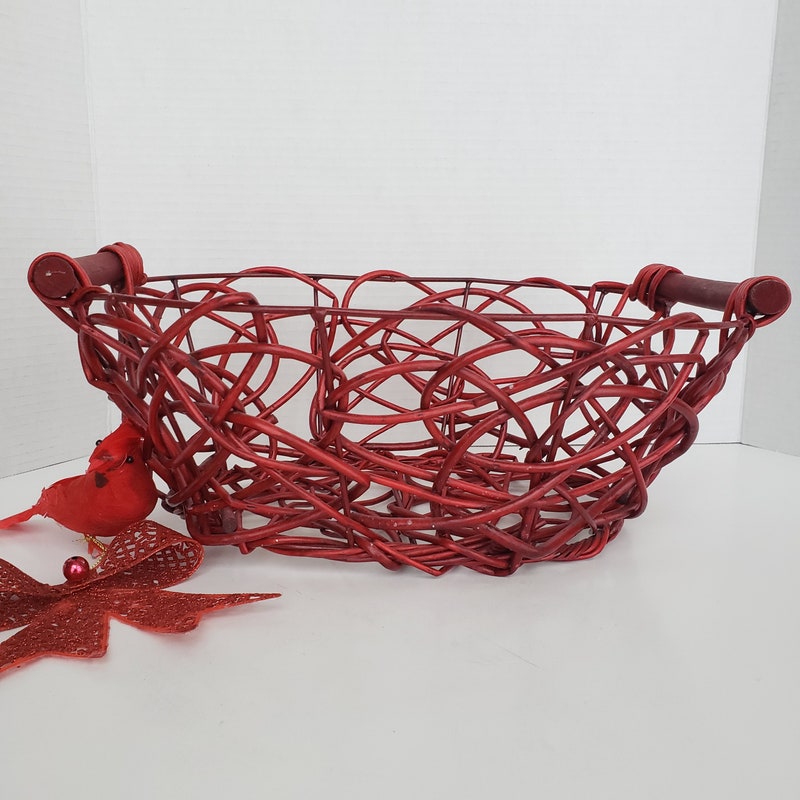 Red Basket - Etsy