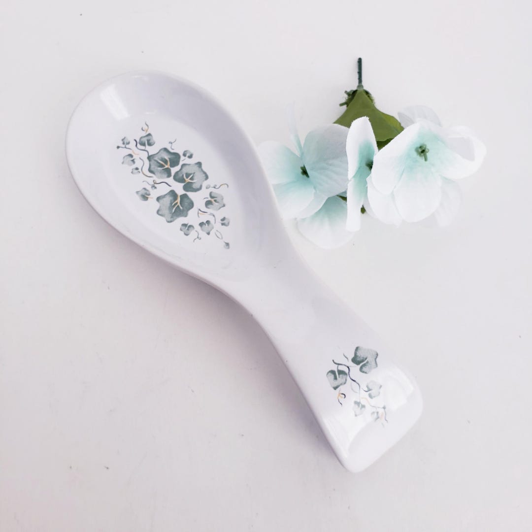 Jay Import Corning/corelle Callaway Spoon Rest/holder, Green Leaves ...