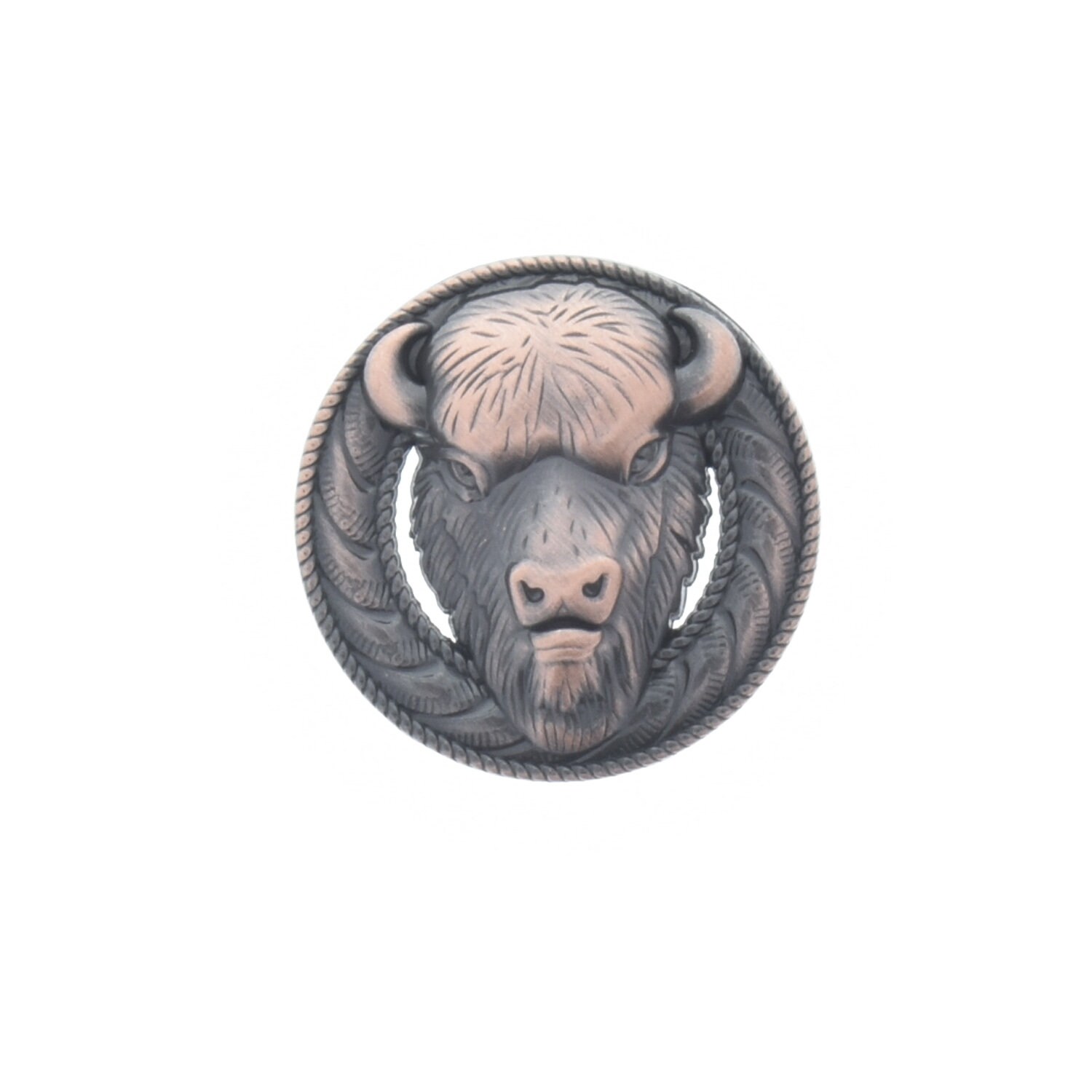 Small Copper Buffalo Wood Badge Critter Concho - Etsy