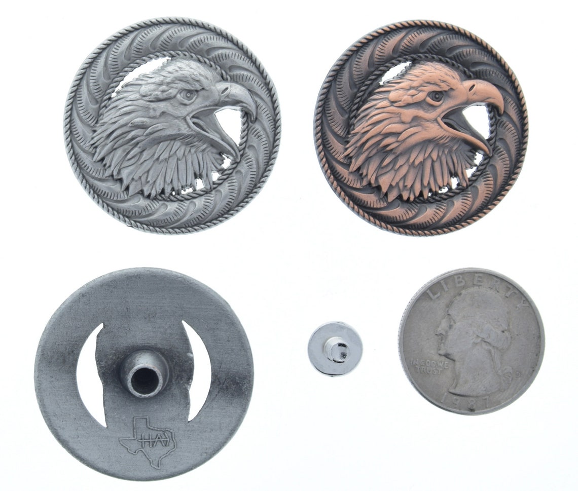 Copper Eagle Wood Badge Critter Concho - Etsy