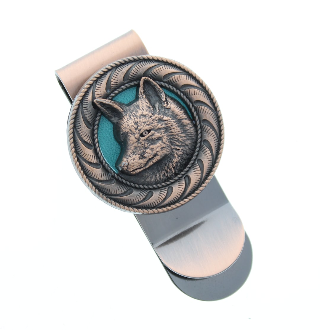 Custom Antique Copper Wood Badge Critter Money Clip - Etsy