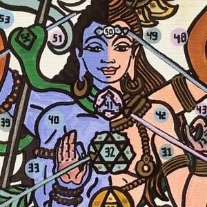 Leela Game With Goddess Painting Esoteric Board Game of | Etsy