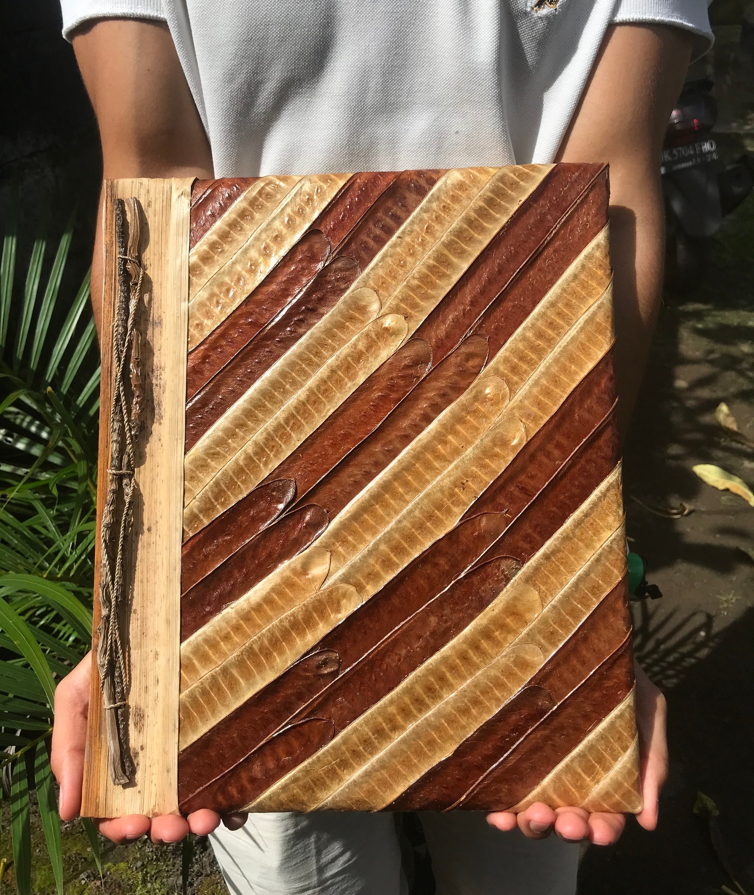 A3 Natural Leaf Handcrafted Album Forest Wedding Guestbook - Etsy