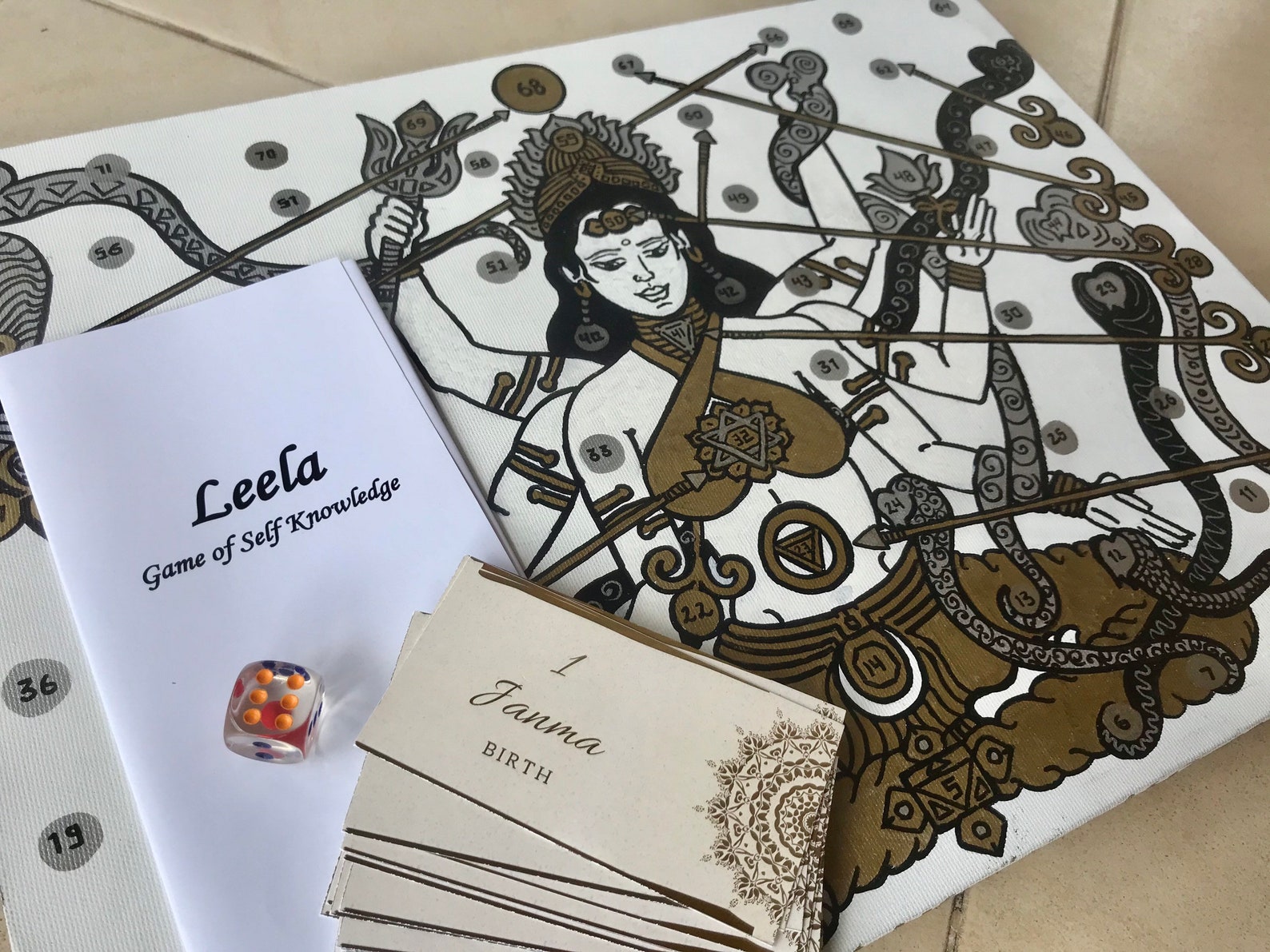 Leela Game With Custom Hand Painted Design Lila Game Wisdom | Etsy