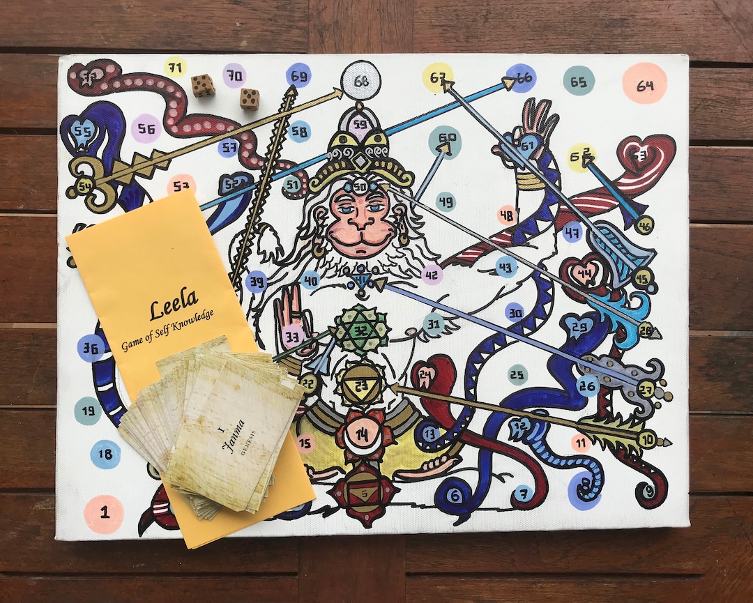 Yoga Board Game of Snakes and Arrows With Hanuman, Leela Game of ...