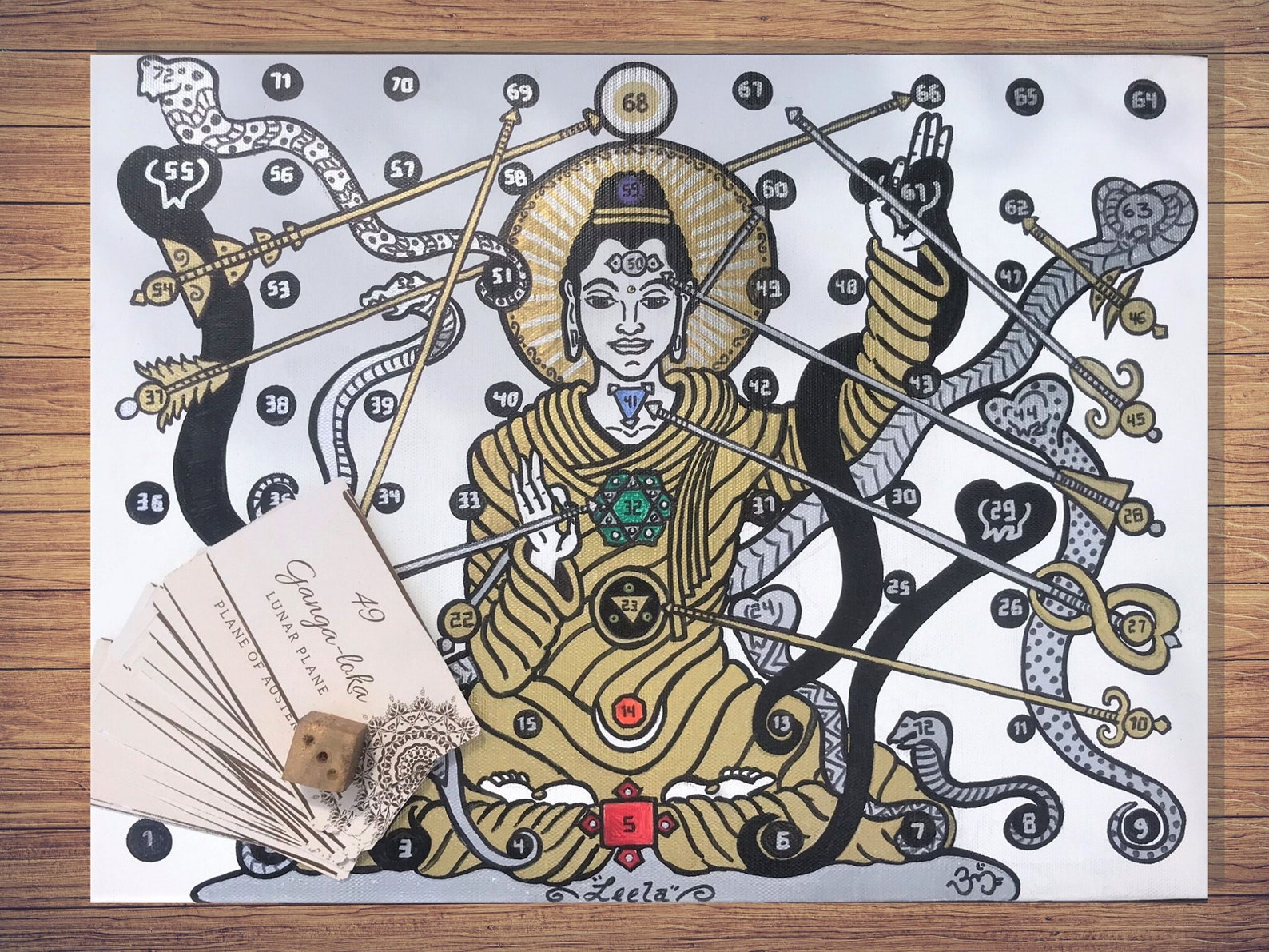 Buddha Wall Art, Ancient Board Game of Divine Wisdom With Custom ...