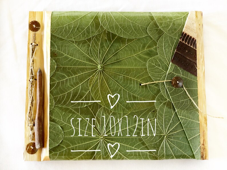 Vegan Leather A5 Journal Hibiscus Leaf Organic Notebook - Etsy