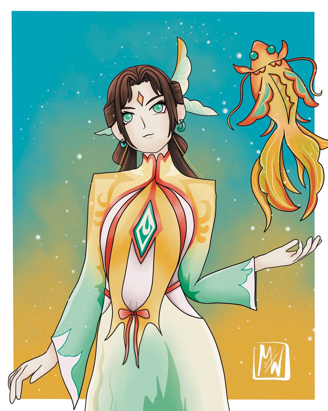 Genshin Fujin Print - Etsy