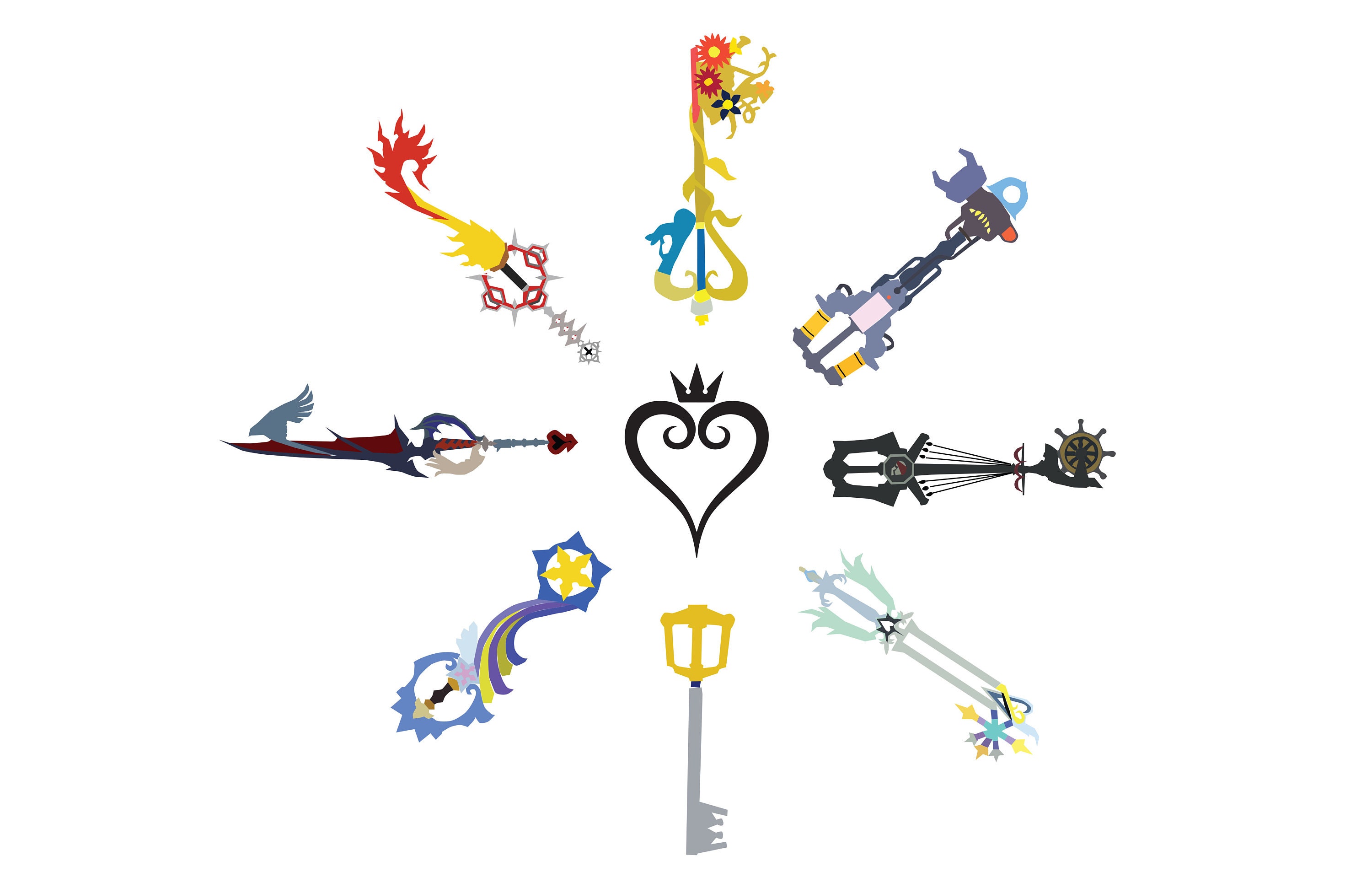 Kingdom Hearts 1 All Keyblades