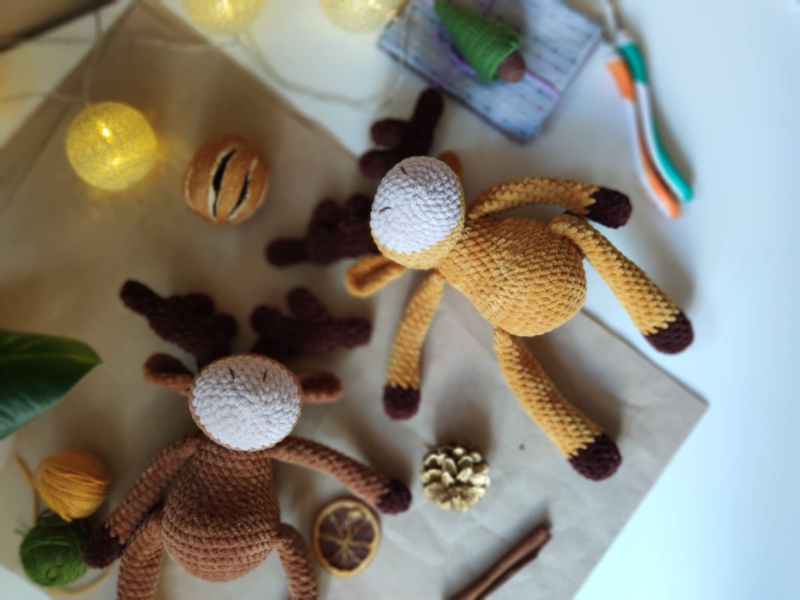 Crochet Moose Pattern Plush Pattern Amigurumi Moose Cute | Etsy