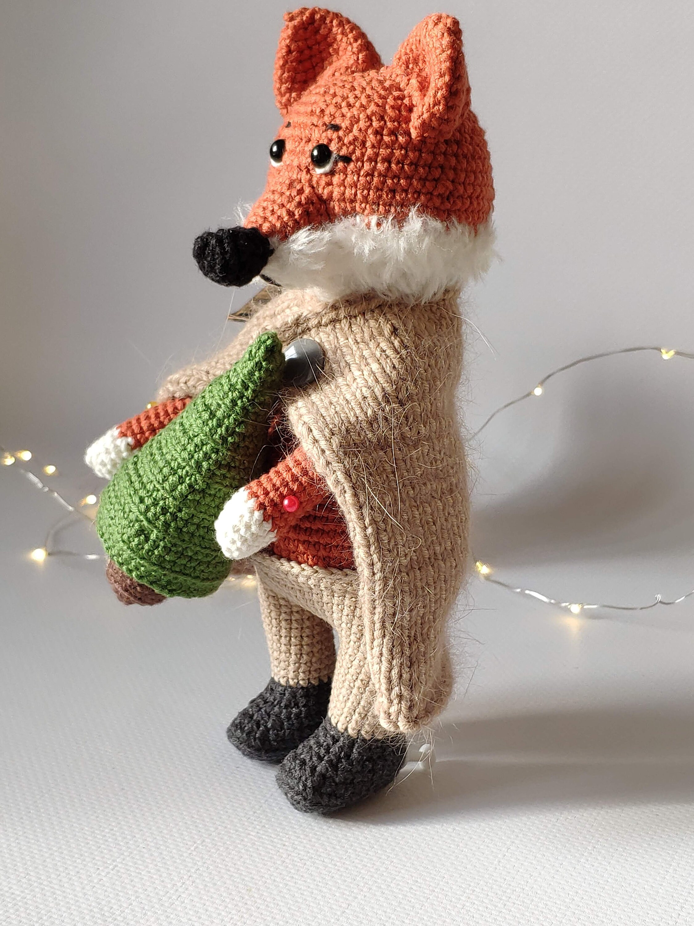 Fox and Elfo Crochet Pattern Set 2in1 Pine Cone Crochet - Etsy