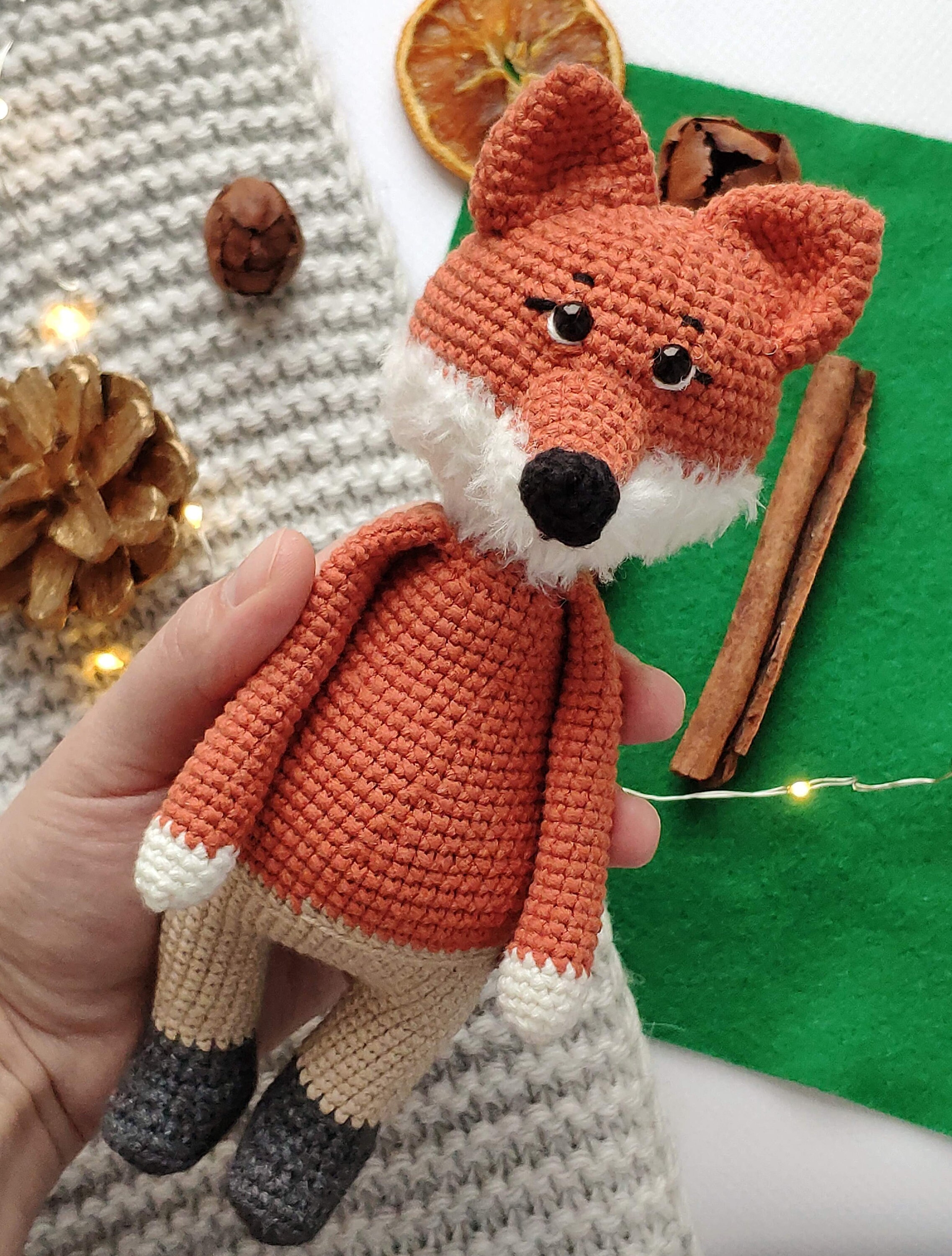 Crochet Pine Cone Pattern Crochet Doll Pattern Crochet Fox - Etsy