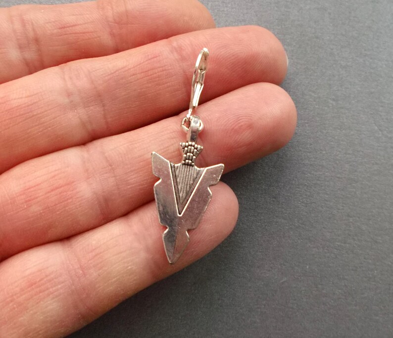 Big Men's Earring Dangle. Arrow Earring. Arrowhead Earring. Triangle ...