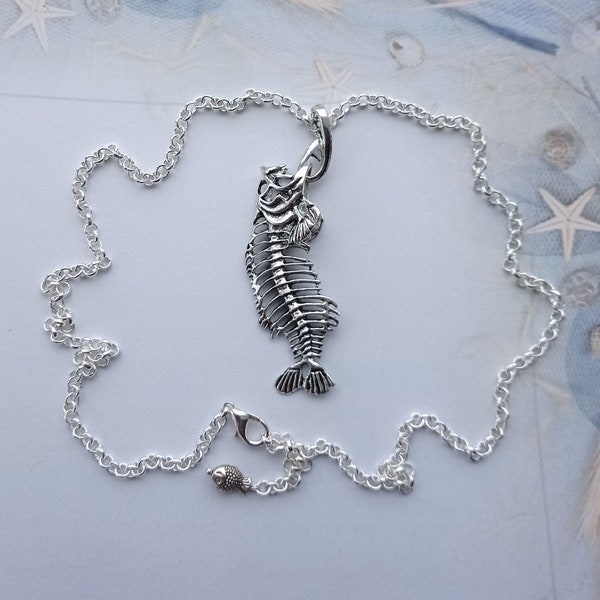 Fish Bones Necklace - Etsy
