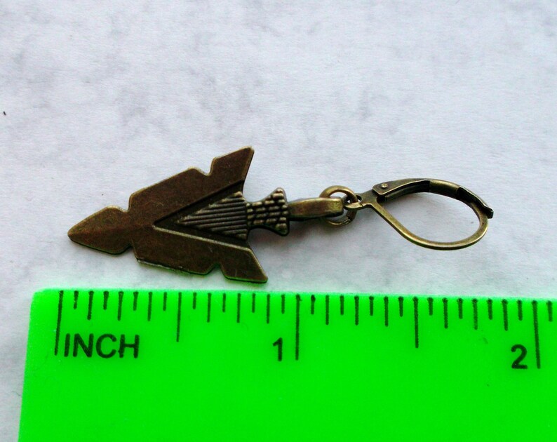 Big Men's Earring Dangle. Arrow Earring. Arrowhead Earring. Triangle ...
