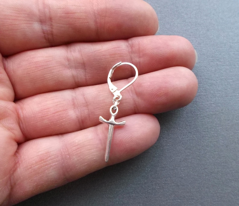 Dagger Earring. Long, Short Single Earring. Men Dangle Earring. One ...