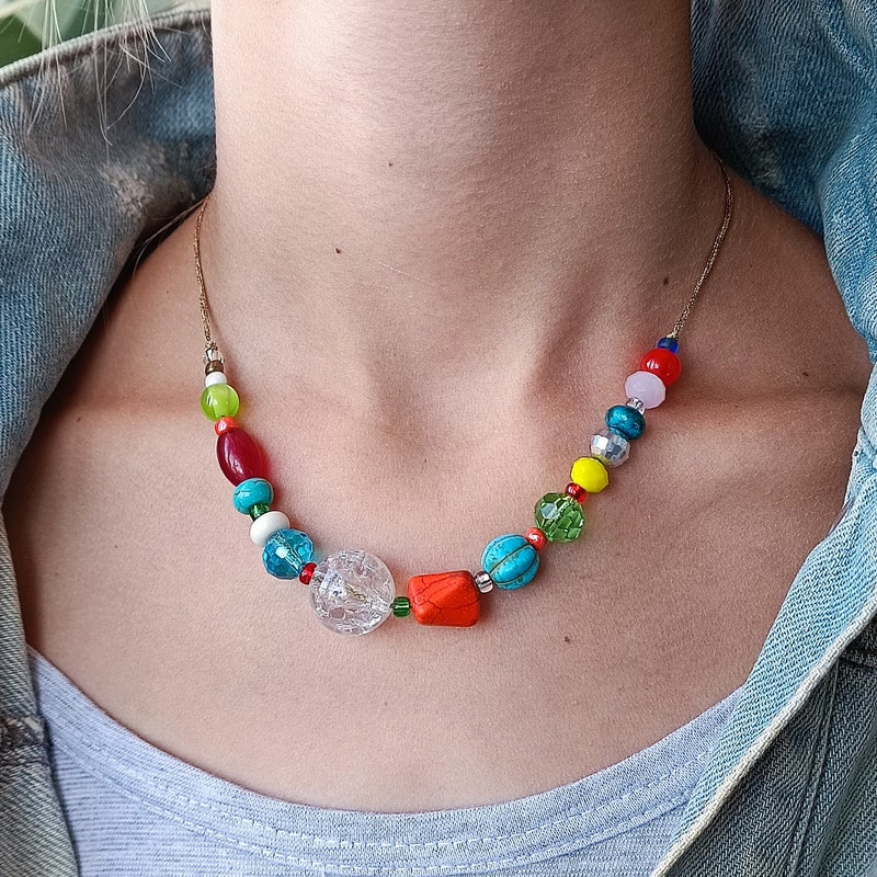 Colorful Necklace - Etsy