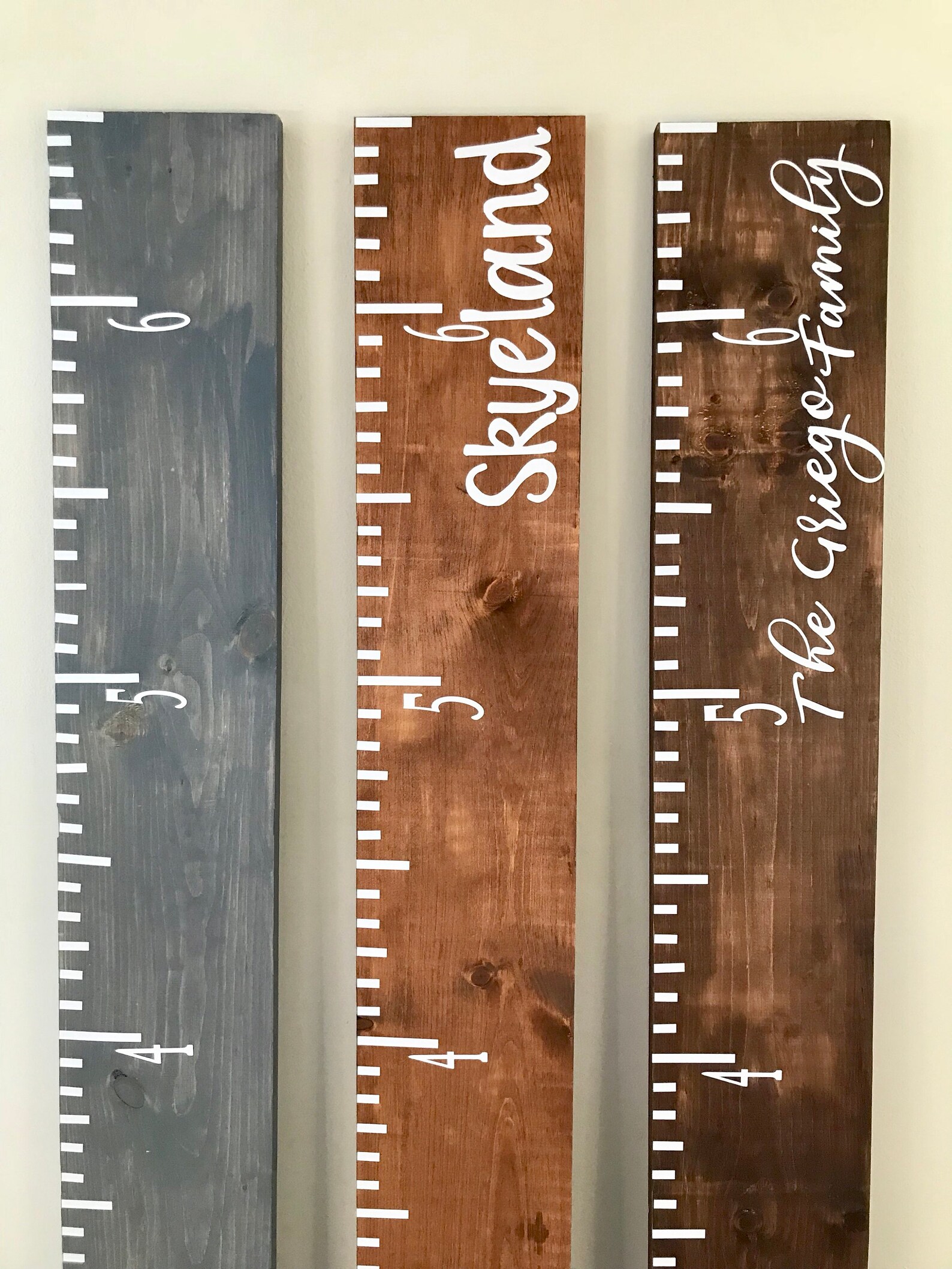 Child Growth Chart, Personalized Wooden Growth Chart, Family Growth ...