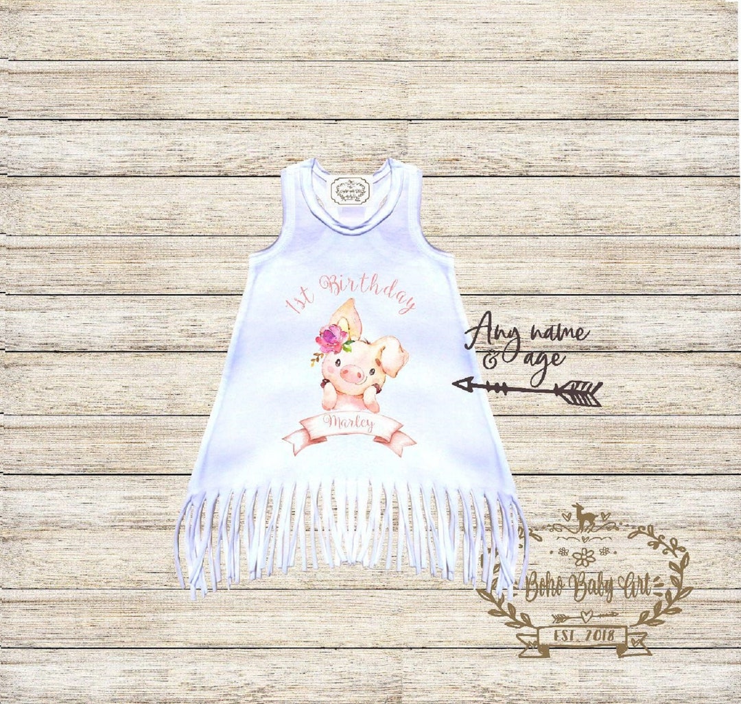 Pig Birthday Dress Farm Animal Birthday Dress Farm 1st - Etsy