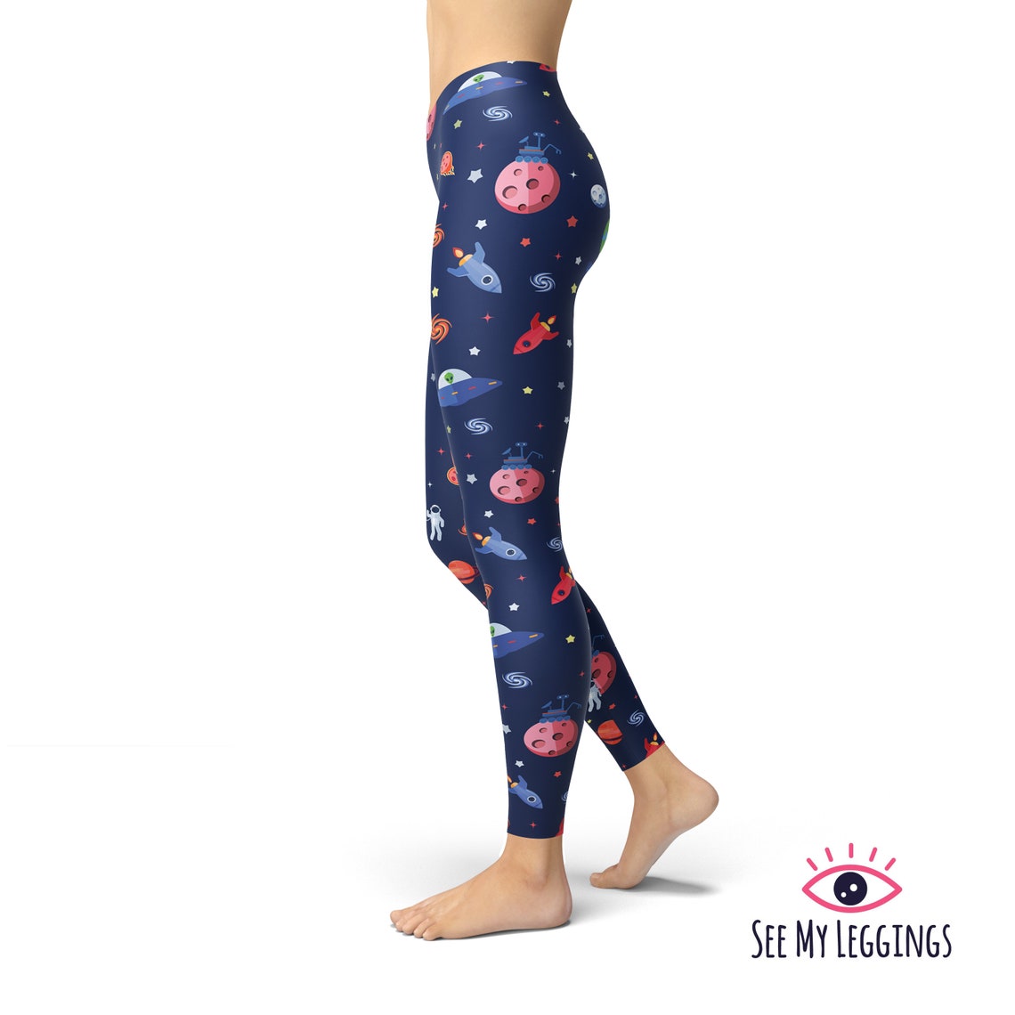 Astronaut Space Leggings Galaxy Space Leggings Printed | Etsy
