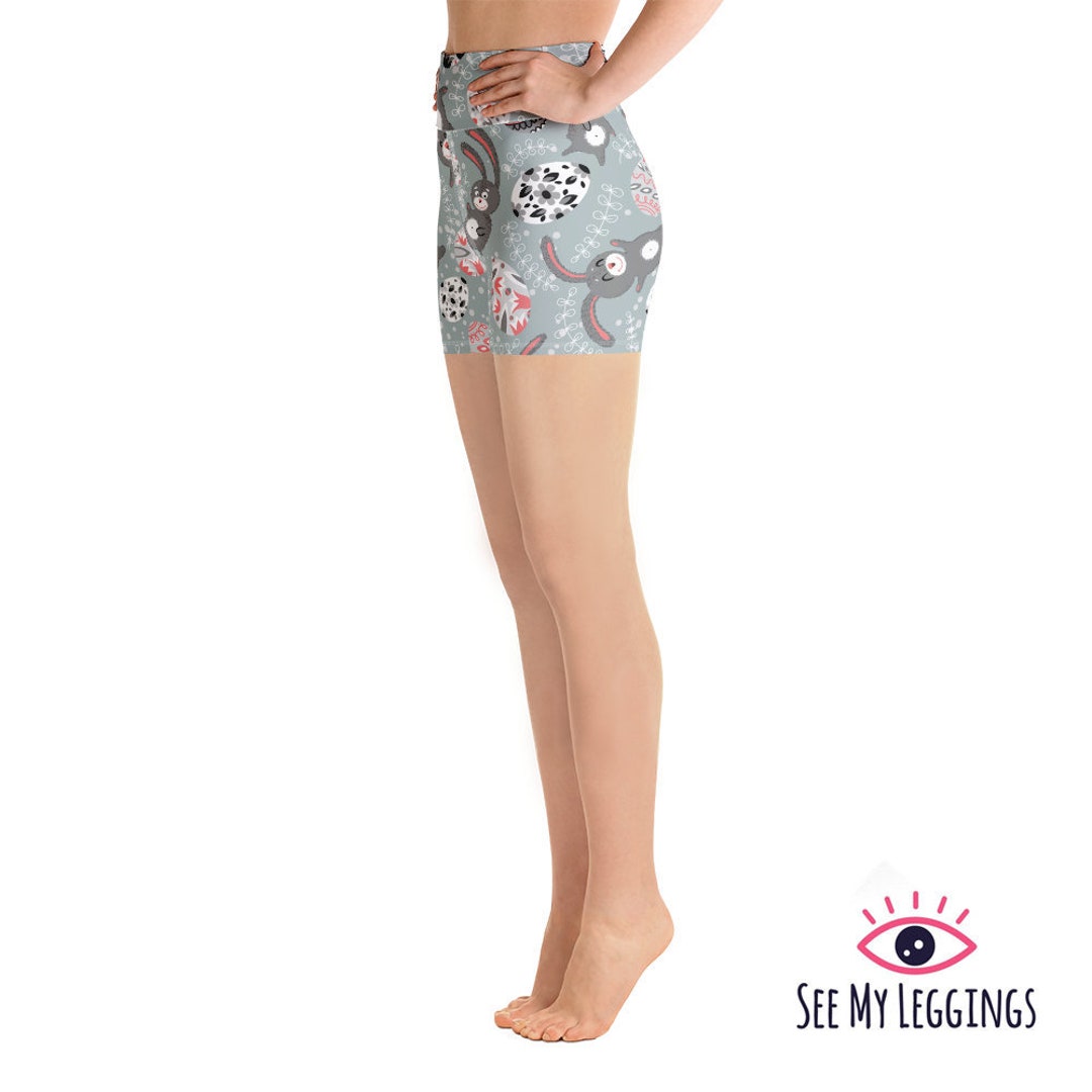 Easter Yoga Shorts, Easter Shorts, High Waisted Shorts, Festival Shorts ...