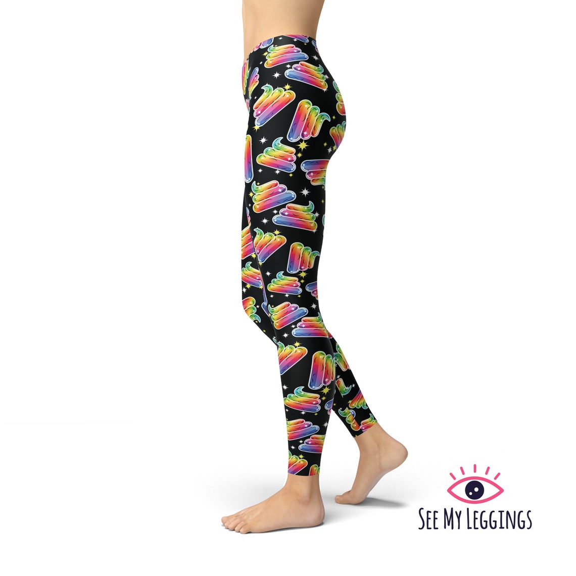 Unicorn's Poop Leggings Rainbow Poop Leggings Yoga - Etsy