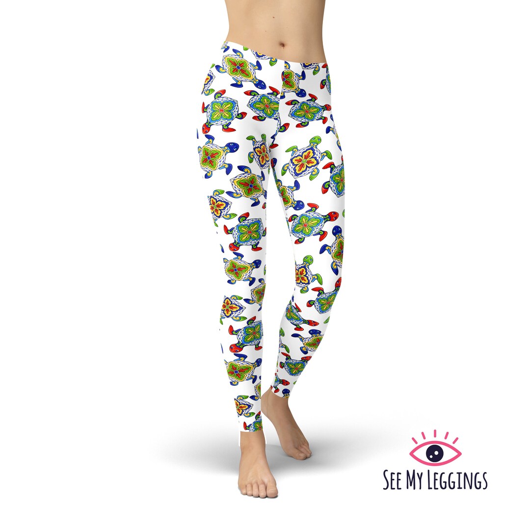 Sea Turtles Leggings, Mexican Turtles Leggings, Printed Leggings ...
