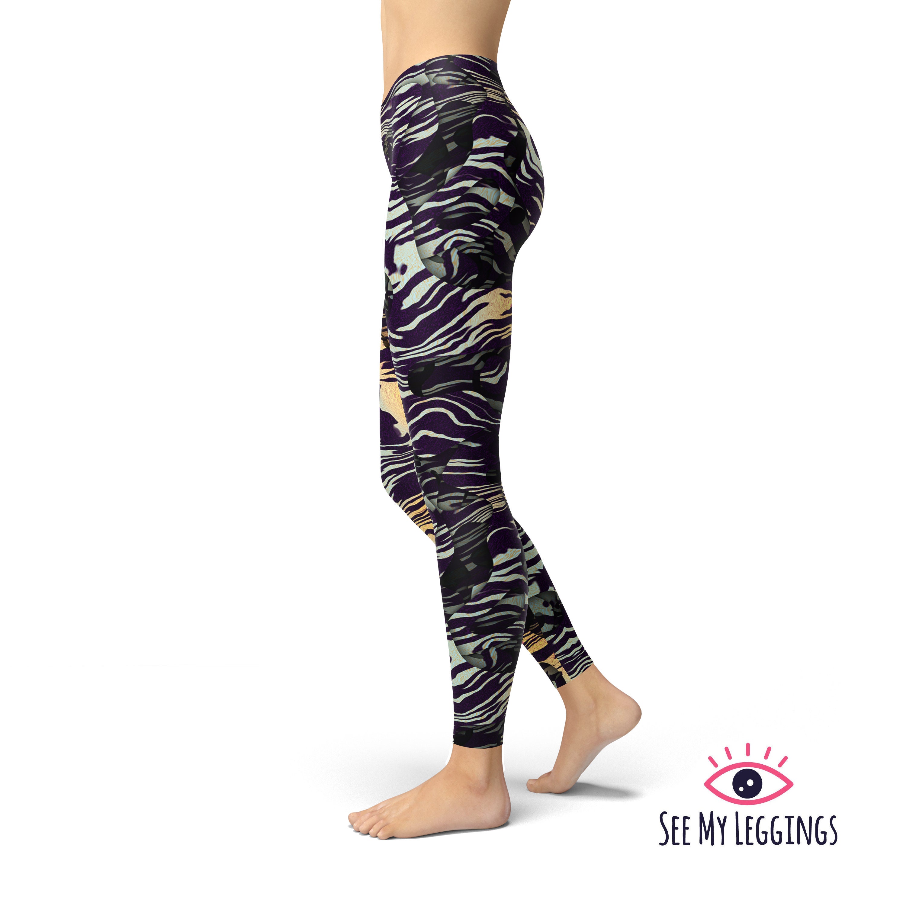 Tiger Leggings, Animal Skin Leggings, Printed Leggings, Womens Leggings ...