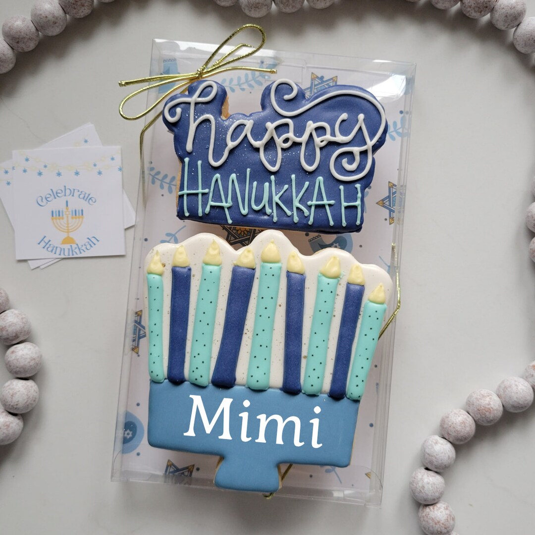 Personalized Hanukkah Cookies Hanukkah Cookie Gift Box Set - Etsy
