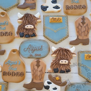 First Rodeo Cookies - Personalized Custom Sugar Cookies - Western, Holy ...