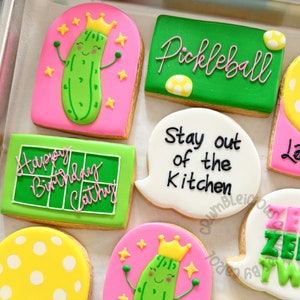 Pickleball Custom Decorated Sugar Cookies Birthday/retirement ...