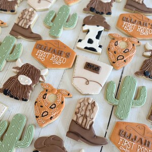 First Rodeo Cookies - Personalized Custom Sugar Cookies - Western, Holy ...