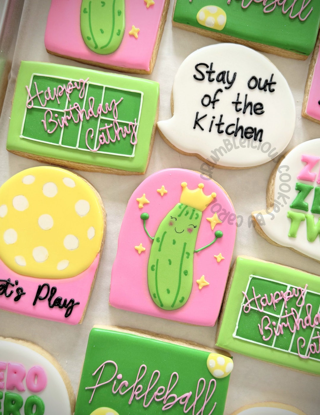 Pickleball Custom Decorated Sugar Cookies Birthday/retirement ...