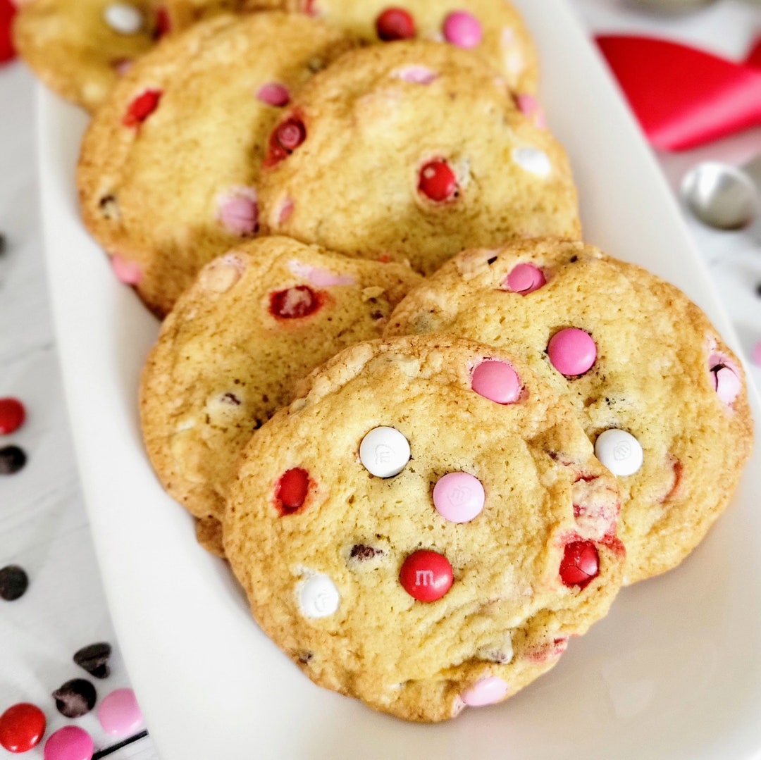 Bake Your Own Cookies Valentine Chocolate Chip Cookies With cupid Pink Candy Pieces Scratch ...