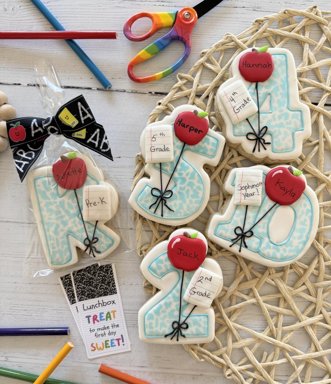 Back to School Cookies Personalized Custom Cookie Treats Grades K-12 - Etsy