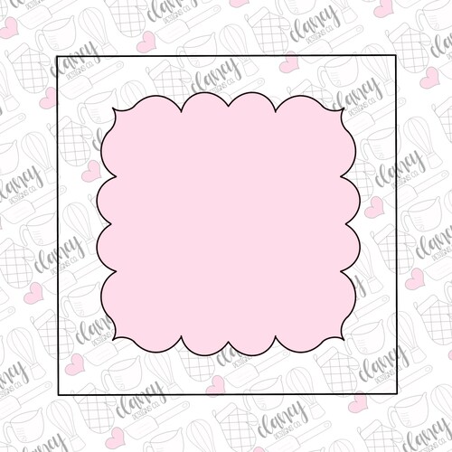 Floral Square Plaque Cookie Cutter - Etsy