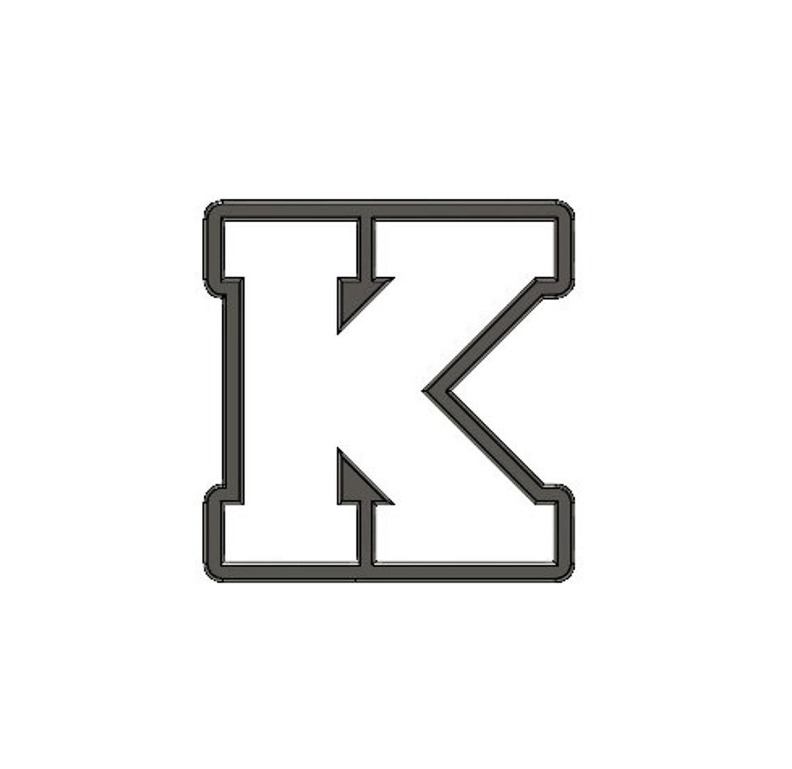 Blocky Alphabet / Collegiate Letters / Blocky Letters Cookie | Etsy