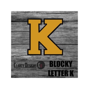 Blocky Alphabet / Collegiate Letters / Blocky Letters Cookie - Etsy