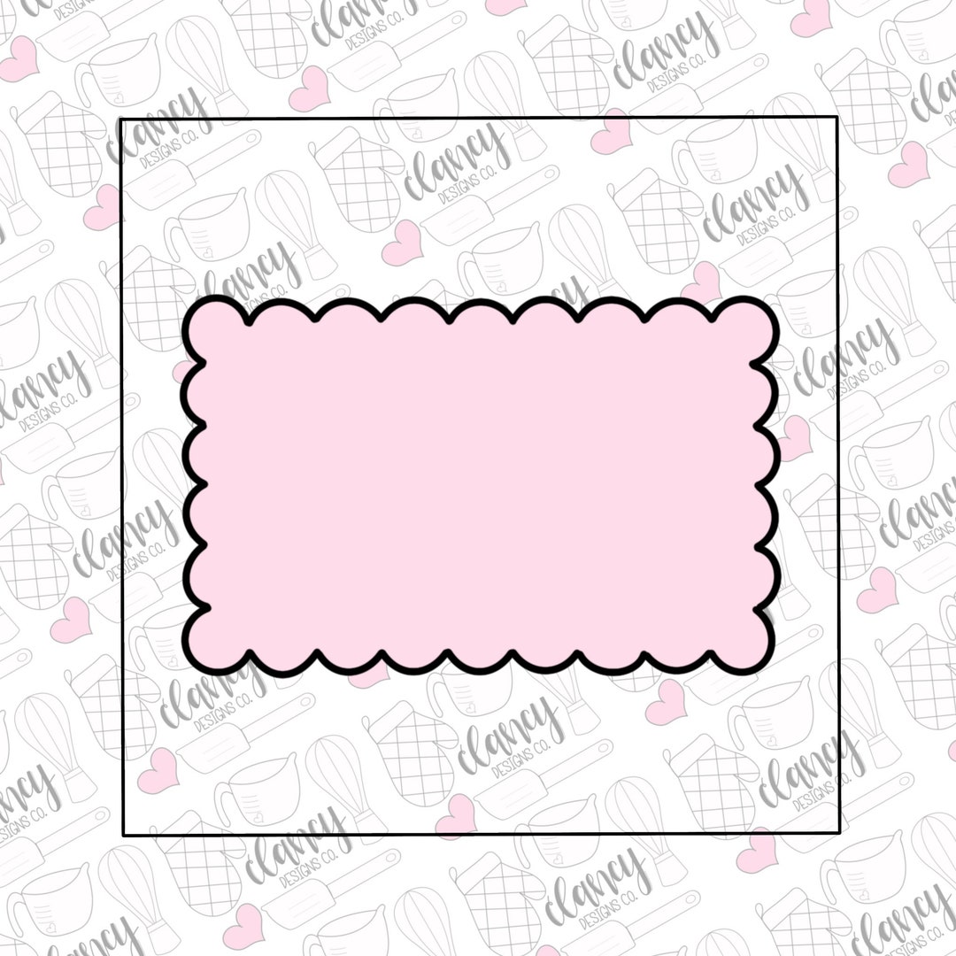 Scalloped Rectangle Cookie Cutter - Etsy