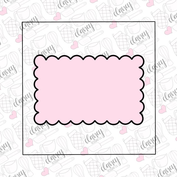 Scalloped Rectangle - Etsy
