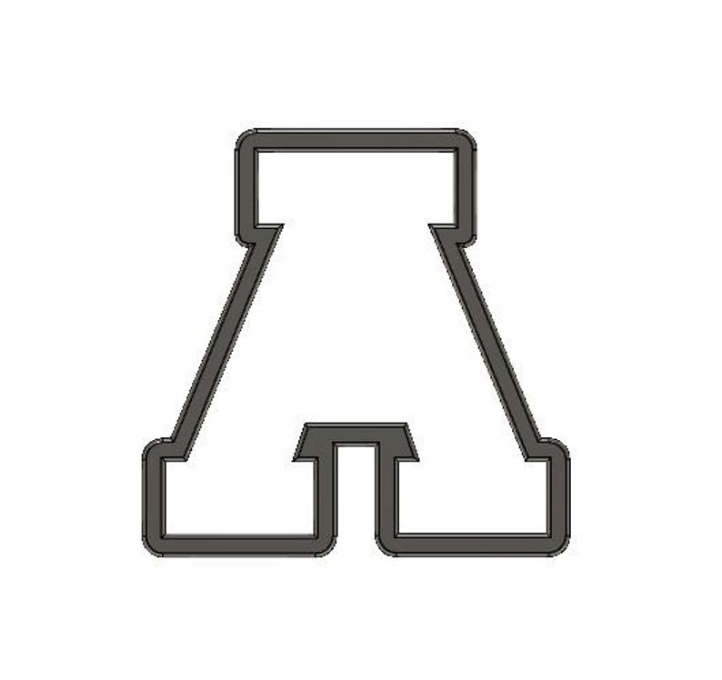 Blocky Alphabet / Collegiate Letters / Blocky Letters Cookie | Etsy