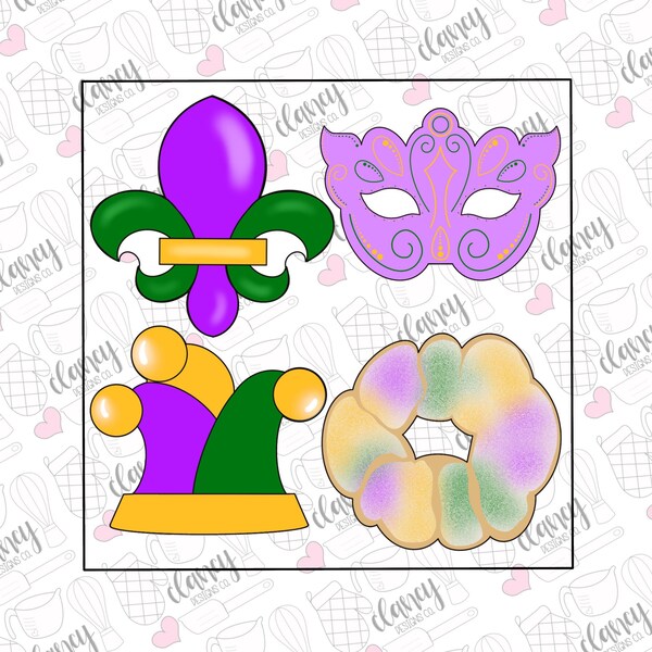 Mardi Gras Cookies - Etsy