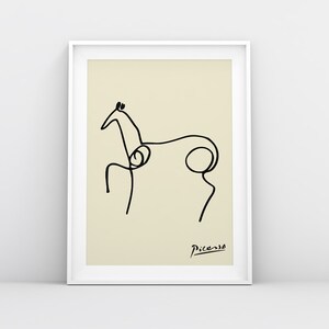 Pablo Picasso Horse Print One Line Art Drawing Poster - Etsy UK