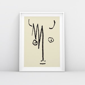 Pablo Picasso Ox Print One Line Art Drawing Exhibition Poster | Etsy