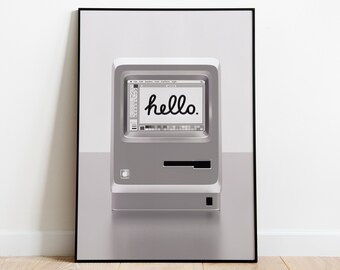 Apple Computer Retro Poster - Etsy UK