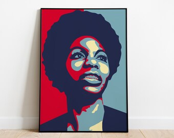 Nina Simone Pop Art Print - Etsy