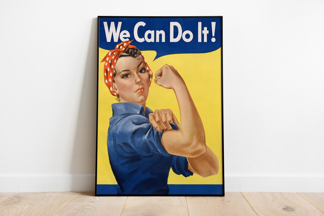 Rosie the Riveter Poster We Can Do It Print Iconic Girly Wall - Etsy