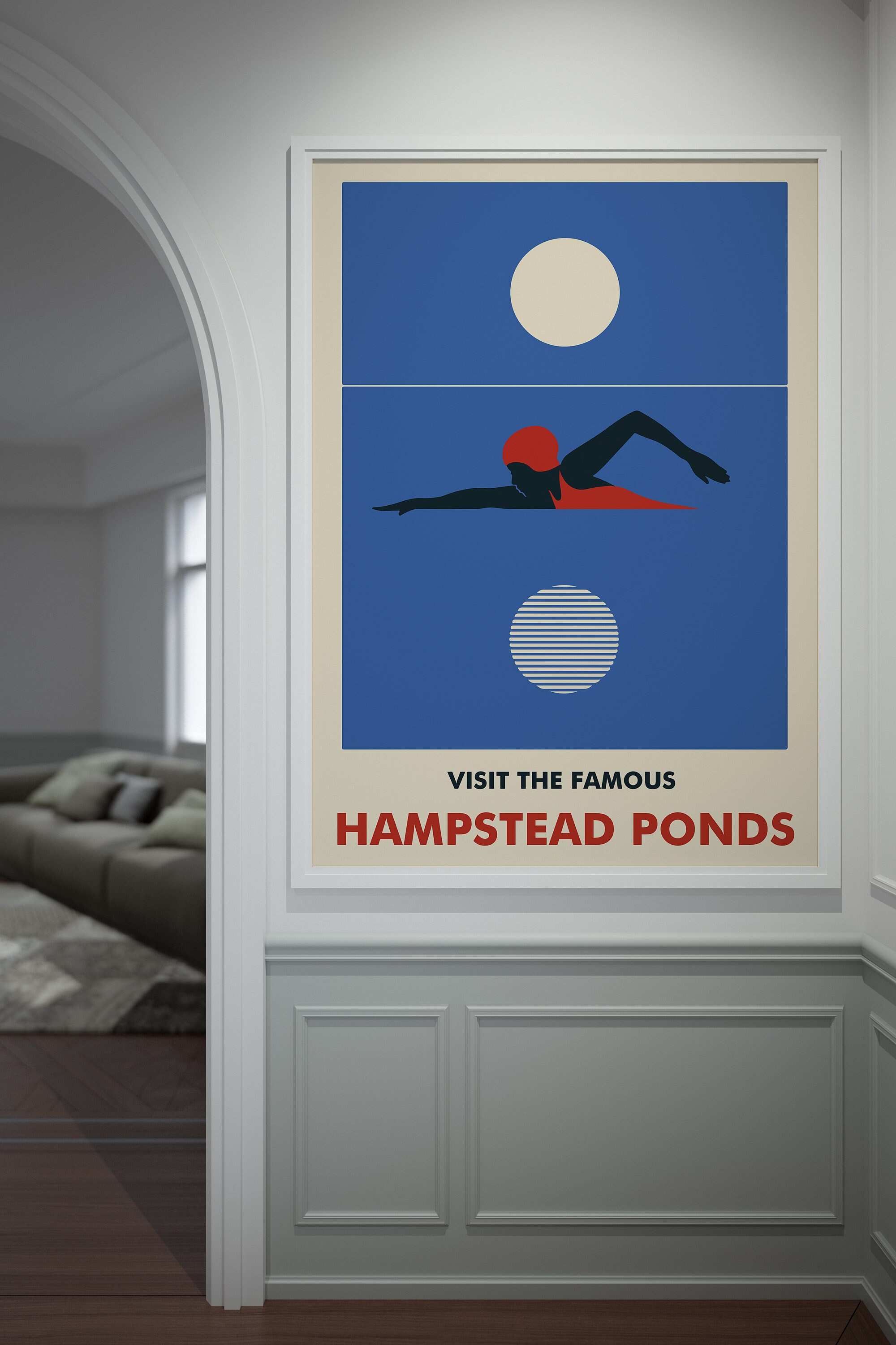 Hampstead Ponds Print London Park Poster Swimming Poster - Etsy