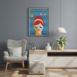 Retro BOAC Airline Travel Poster Aviation Wall Art Print Pilot Gift ...