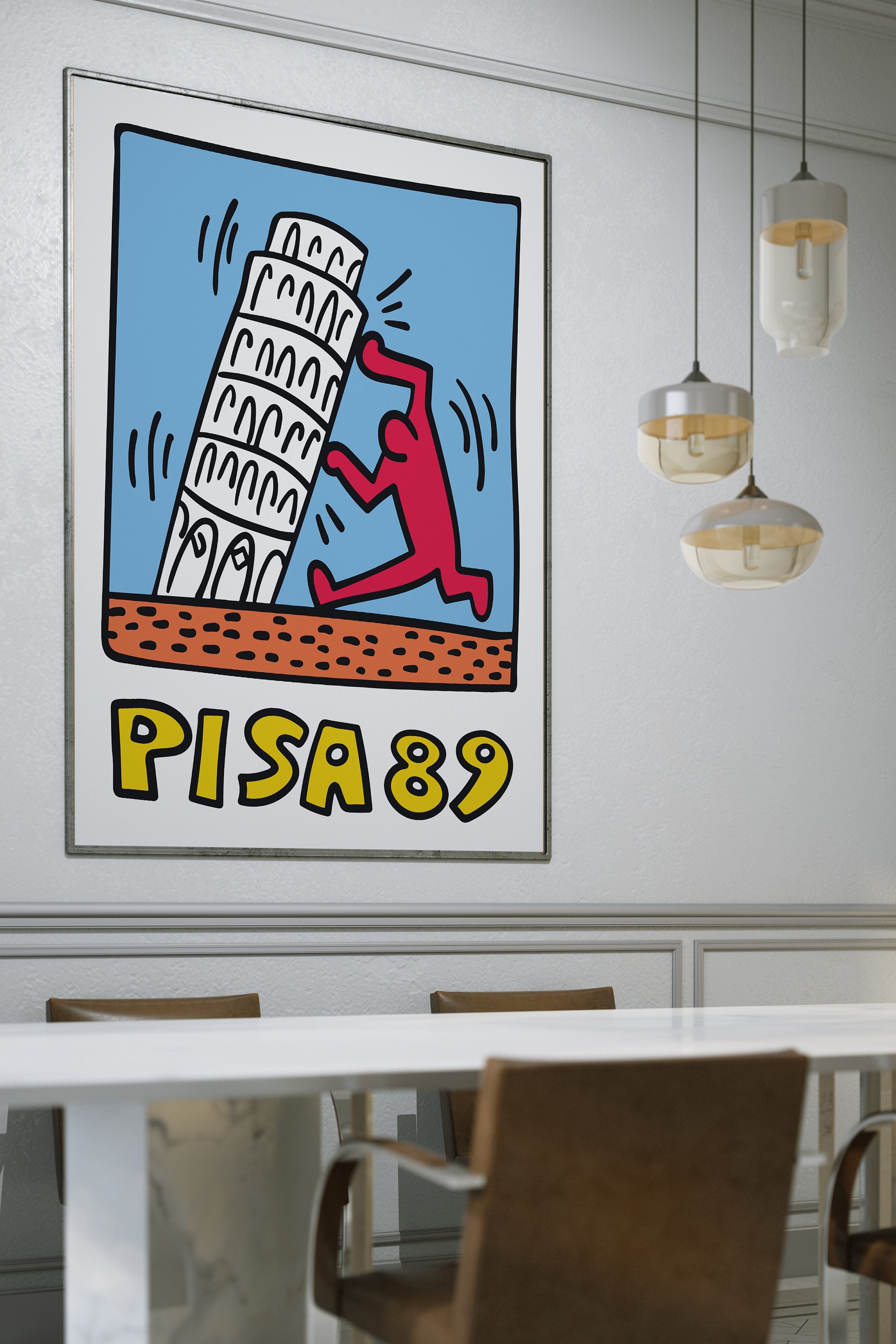 Keith Haring Pisa Tower Poster Pop Art Print Graffiti Wall Art - Etsy ...
